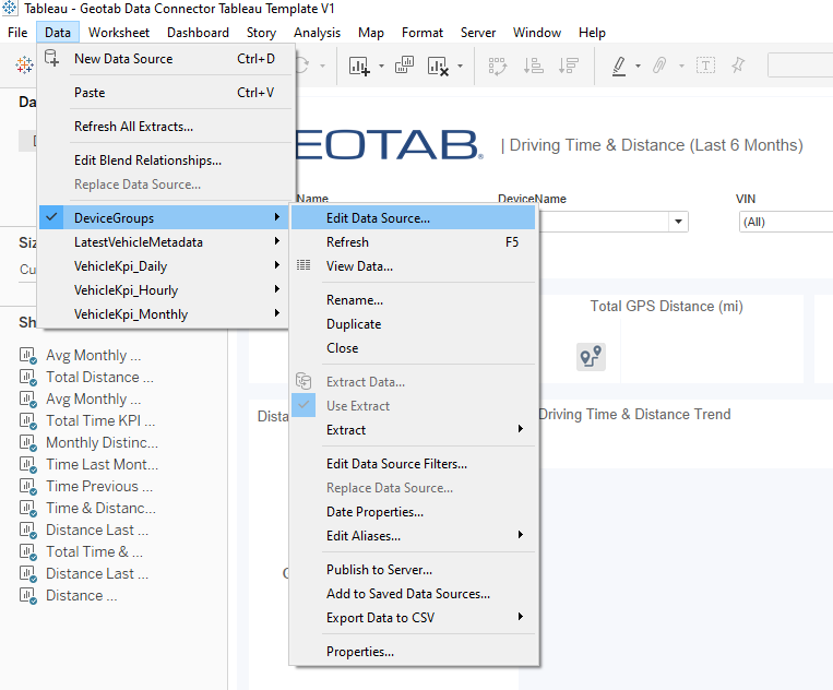 Geotab Data Connector Sjabloonhandleiding